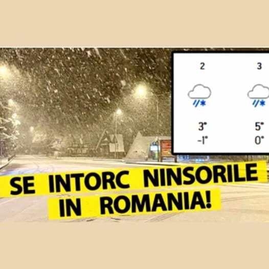 Revine iarna în România! Orașele în care se întorc ninsorile, potrivit meteorologilor ...